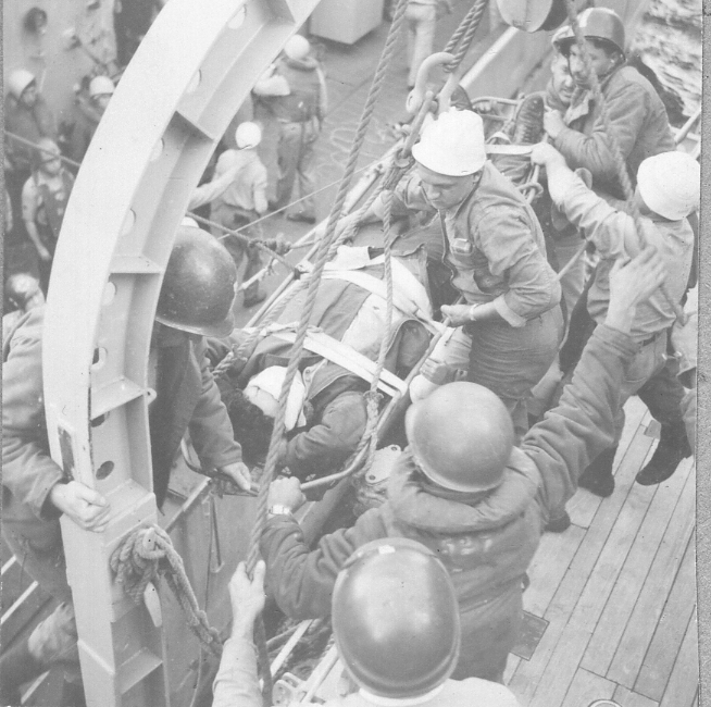 Injured Transported to USS Manchester | Harry S. Truman