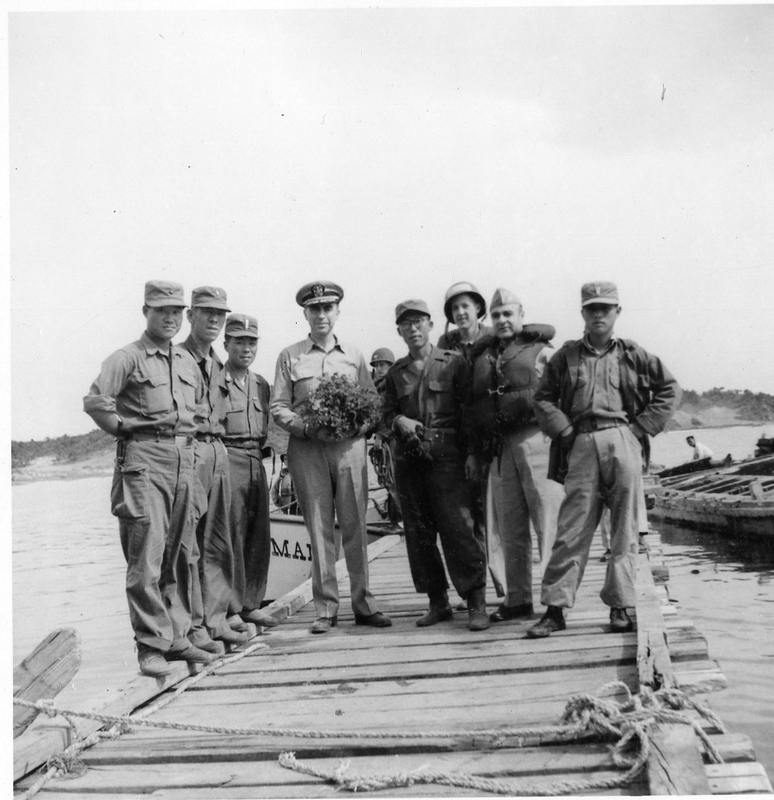 Captain Lewis Parks Receives Flowers From Republic of Korea Commanders ...