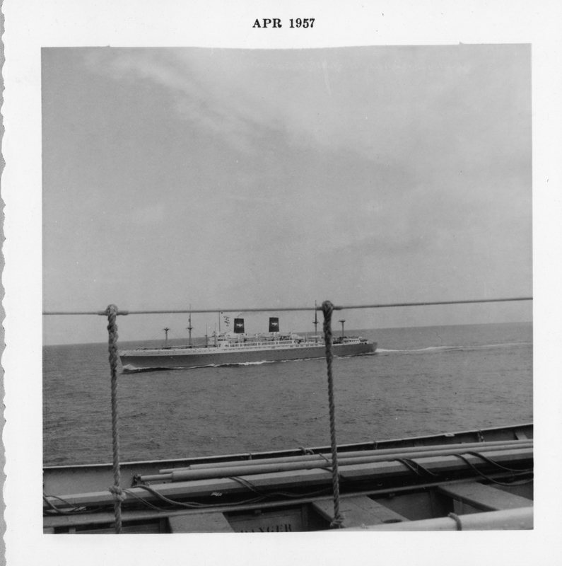 Cruise Liner Passes SS President Wilson in the Distance | Harry S. Truman