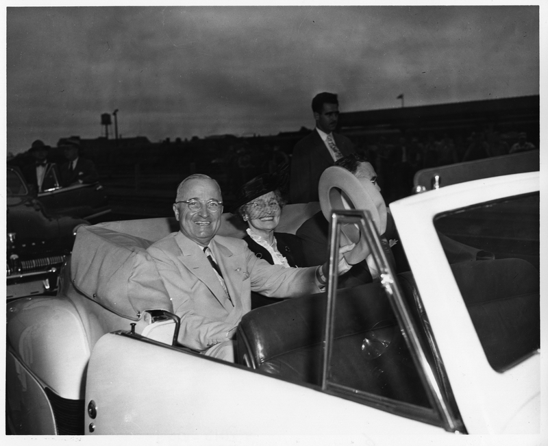 President Harry S. Truman Rides in Car with Mary Jane Truman | Harry S ...