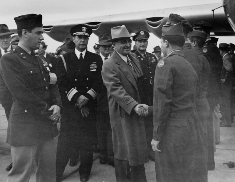 President Harry S. Truman Greets Airman | Harry S. Truman
