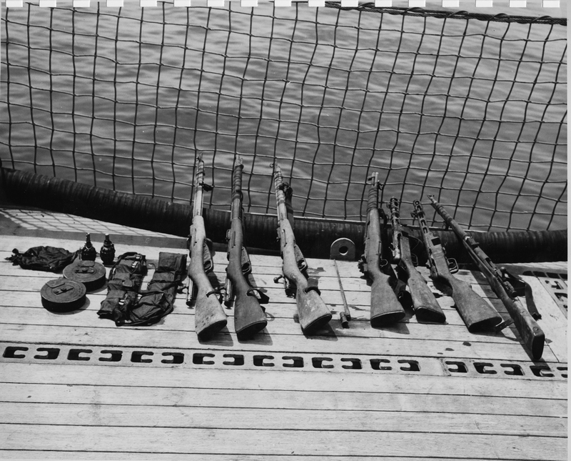 Confiscated North Korean Small Arms Displayed on the USS Manchester ...