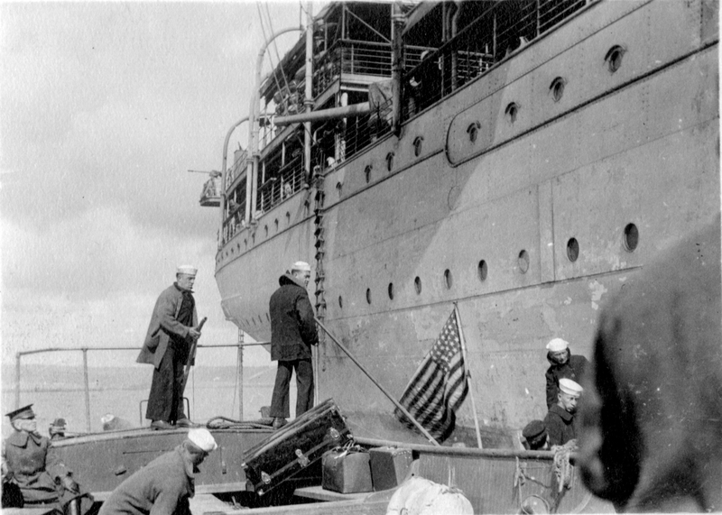 Sailors Working Around a Large Ship During World War I | Harry S. Truman