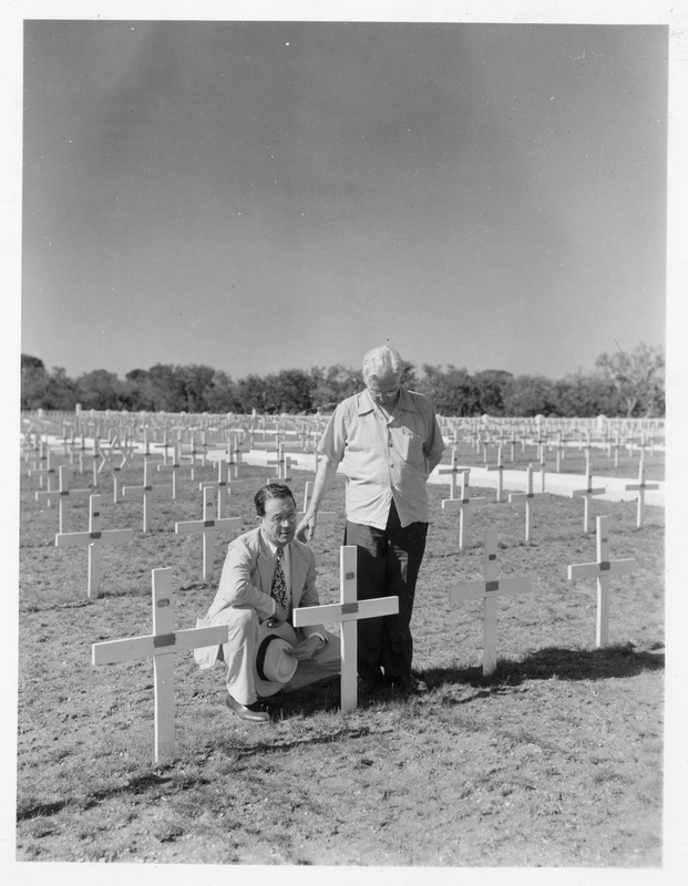 Senator Allen J. Ellender, Left, with Senator Hugh Butler at the Grave ...
