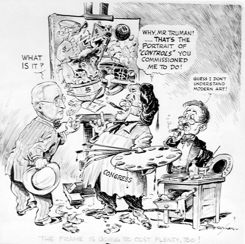 Political Cartoon by Jim Berryman About Price Controls | Harry S. Truman