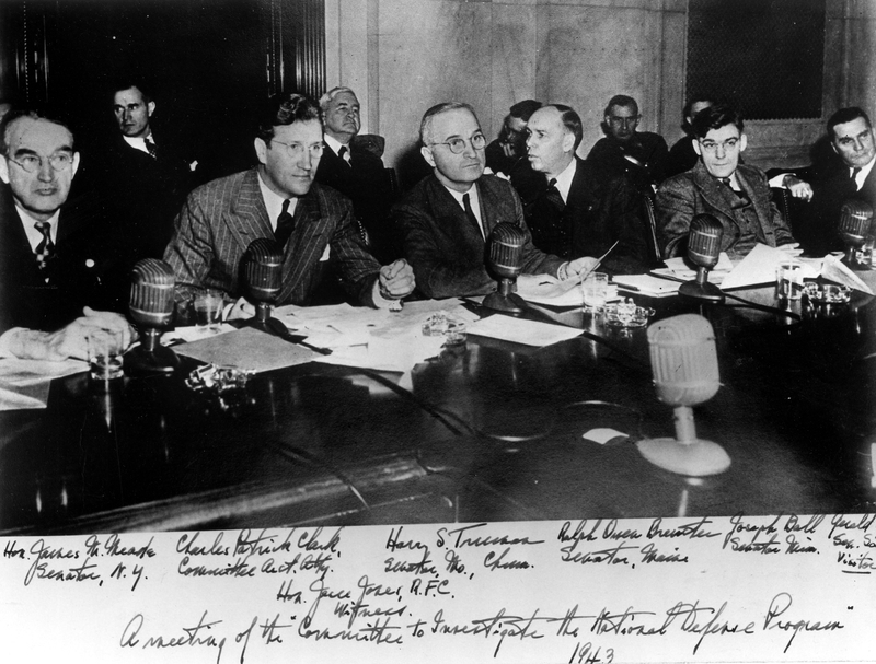 Truman at Truman Committee hearing | Harry S. Truman