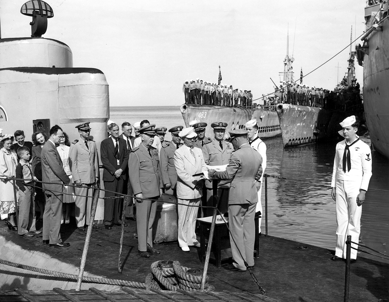 President Truman at a ship ceremony | Harry S. Truman