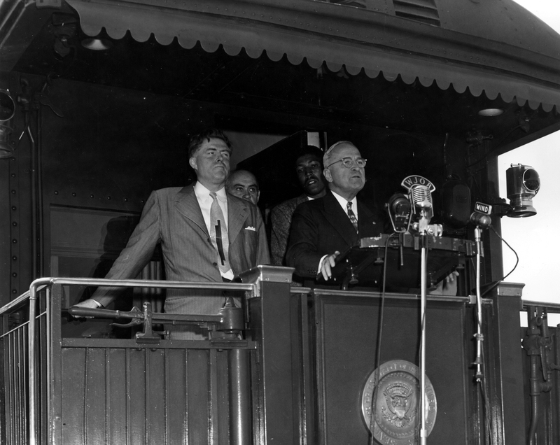 Truman speaking on Railroad Car | Harry S. Truman