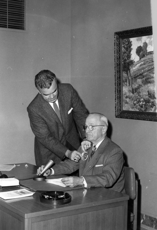 Harry S. Truman and Randall Jessee in the Harry S. Truman Library ...