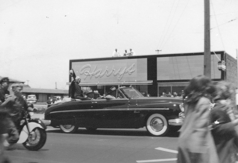 President Harry S. Truman in motorcade in California | Harry S. Truman