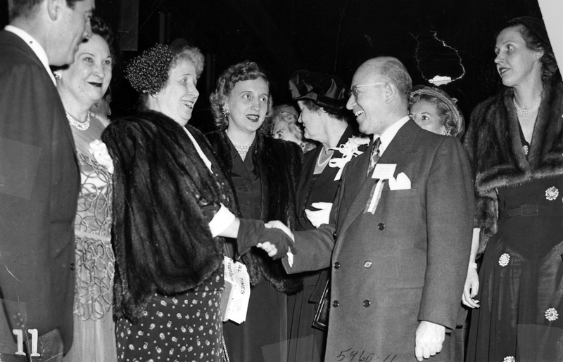 Mrs. Truman, Margaret Truman and others at the National Democratic ...