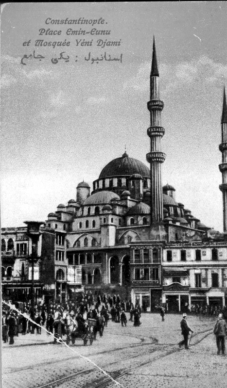 The Place Enin-Eunu and Nosquee Veni Djami, Constantinople, Turkey ...