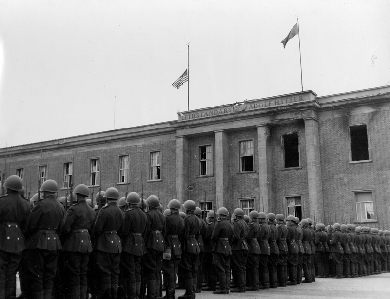 U.S. Flag Raised over Adolph Hitler Barracks in Berlin | Harry S. Truman