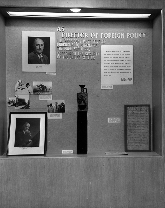 Truman Library Display Case--"As Director of Foreign Policy" | Harry S ...