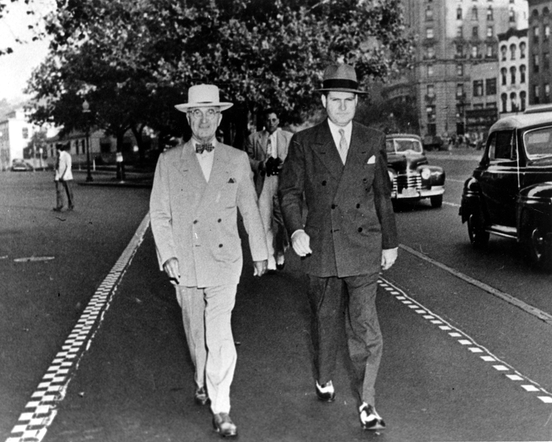President Truman and secret service agent walking | Harry S. Truman