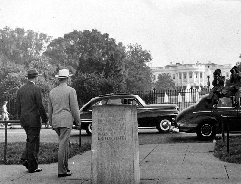 President Harry S. Truman Walking Near White House | Harry S. Truman