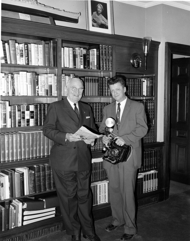 Truman and Schrepfer in the Truman Library | Harry S. Truman