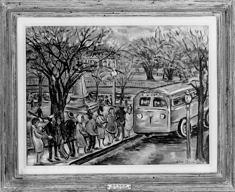 Bus Queue by Alice Acheson | Harry S. Truman