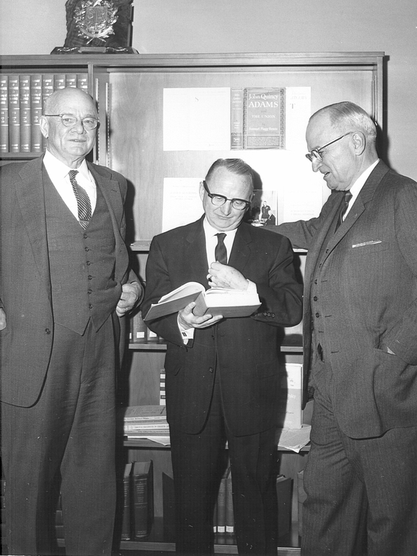Dr. Samuel Bemis, with Brooks and Truman in the Library | Harry S. Truman