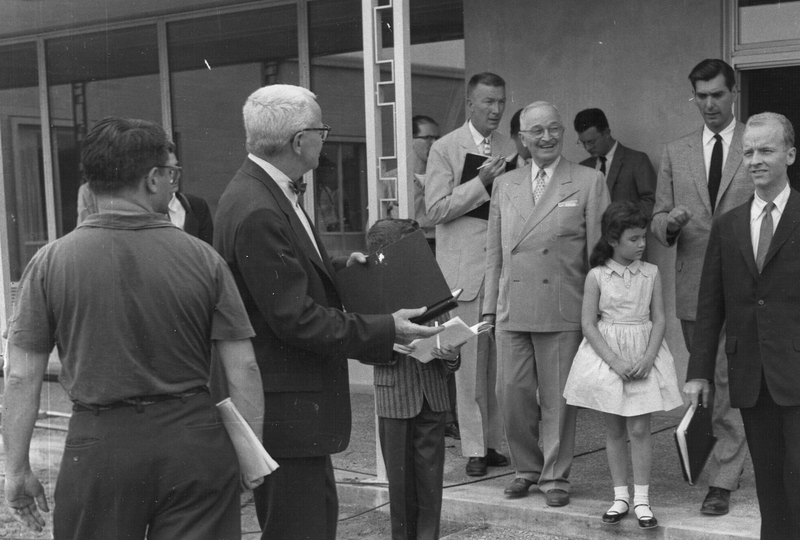 Truman and TV Show Cast Rehearsing for "Let's Take A Trip." | Harry S ...
