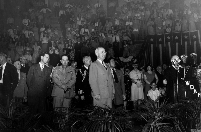 Truman and others at RLDS Auditorium, Independence, Missouri | Harry S ...