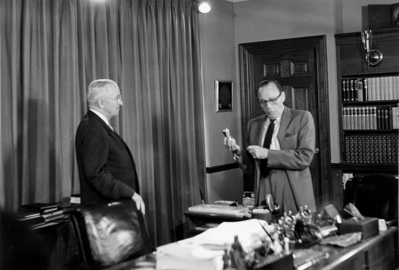 Jack Benny and Truman standing in his office | Harry S. Truman