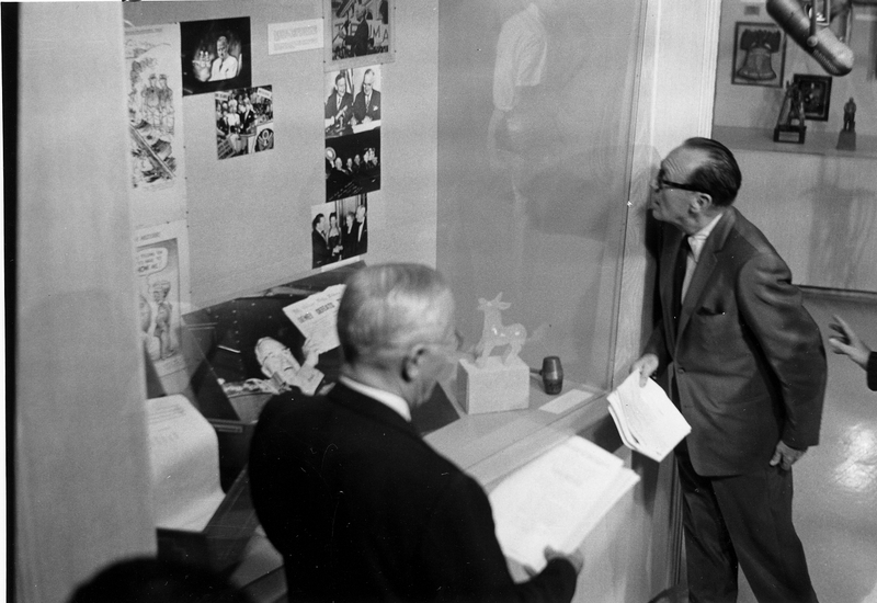 Truman and Jack Benny tour Library during Rehearsal | Harry S. Truman