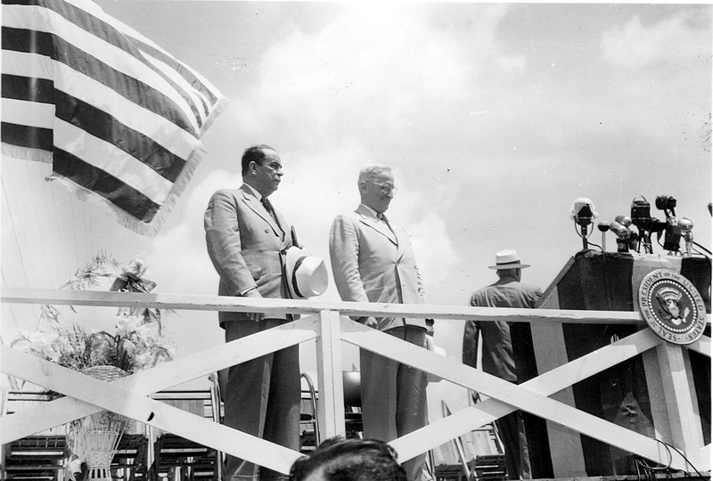 Truman on the speakers' stand | Harry S. Truman