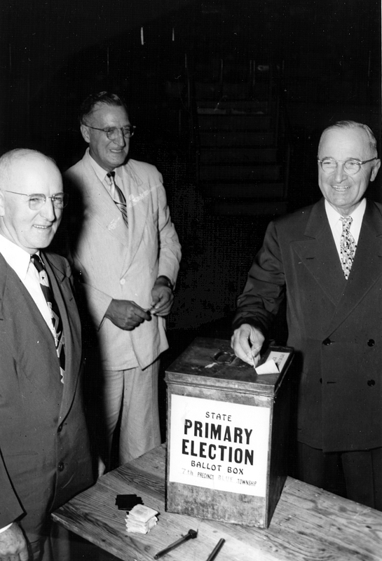 Harry Truman casts his vote | Harry S. Truman