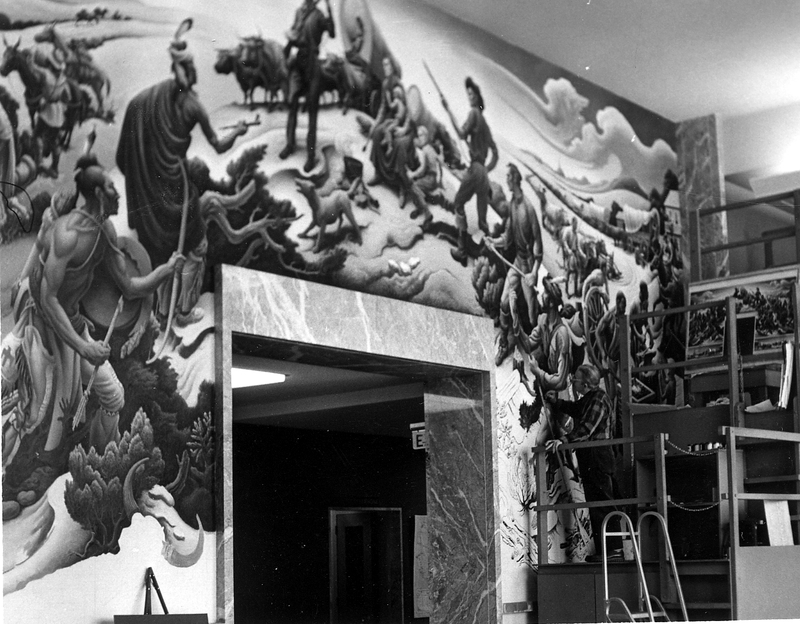 Benton at work in the Library | Harry S. Truman