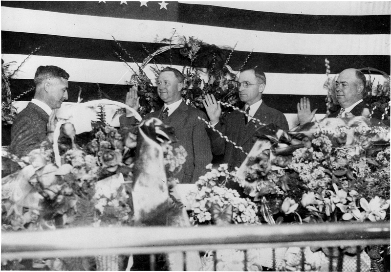 Harry S. Truman being sworn in as Judge | Harry S. Truman