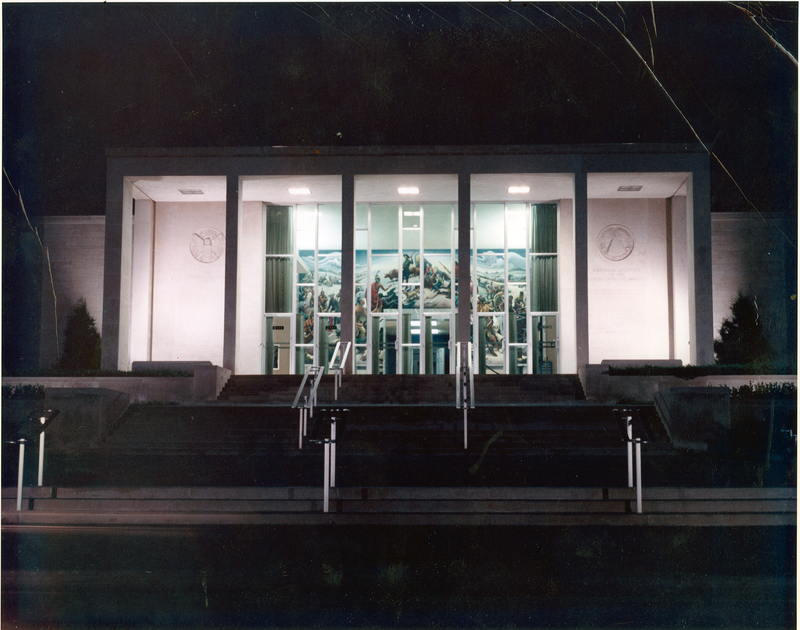 Truman Library mural, night view | Harry S. Truman