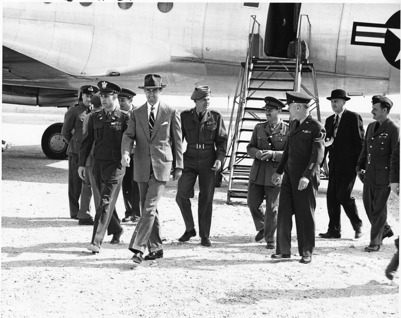 Secretary Frank Pace Walking with Canadian Army Officers | Harry S. Truman