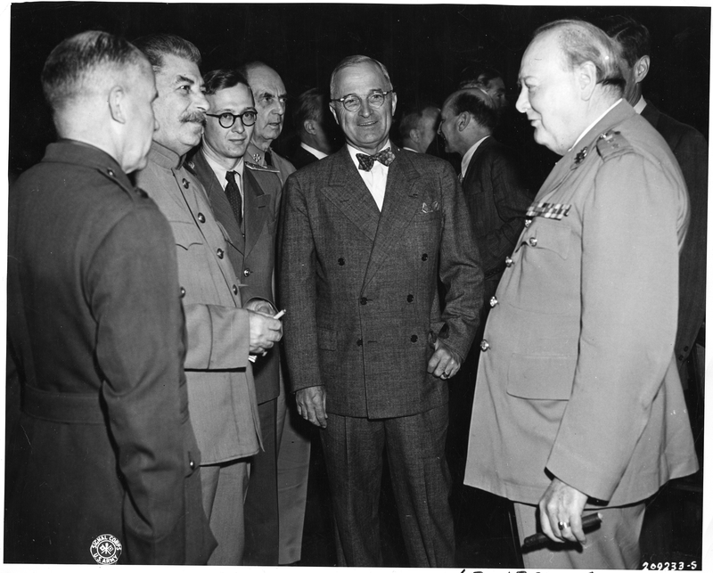 President Harry S. Truman, Prime Minister Winston Churchill, and Prime ...