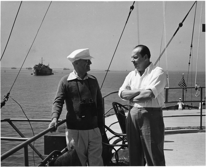 President Harry S. Truman and George Allen on Flying Bridge | Harry S ...