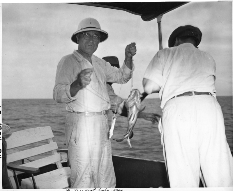 President Harry S. Truman Catches a Fish on Vacation in Bermuda | Harry ...