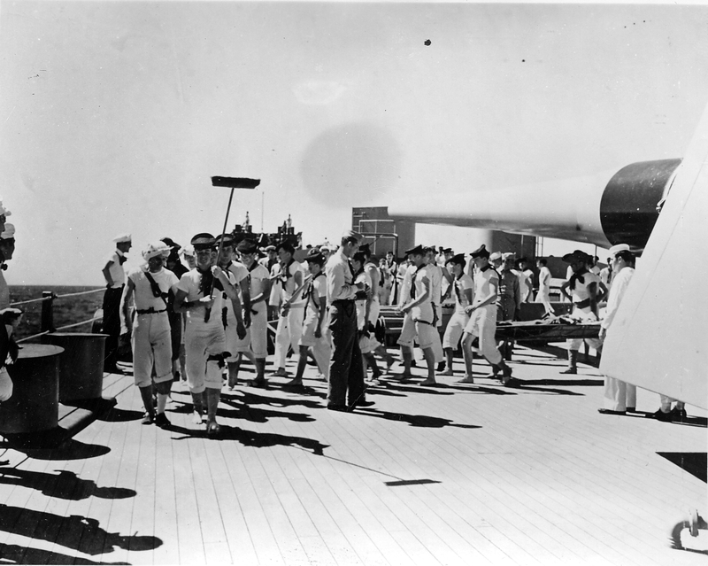 A crossing the equator ceremony on the USS Missouri | Harry S. Truman