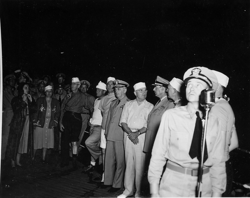 Harry, Bess, and Margaret Truman at a Crossing the Equator Ceremony on ...