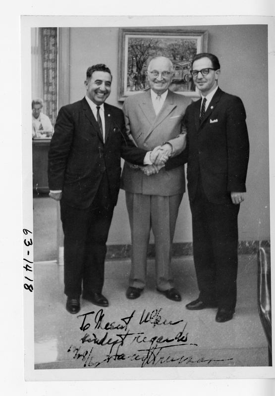 Former President Harry S. Truman with Two Men | Harry S. Truman