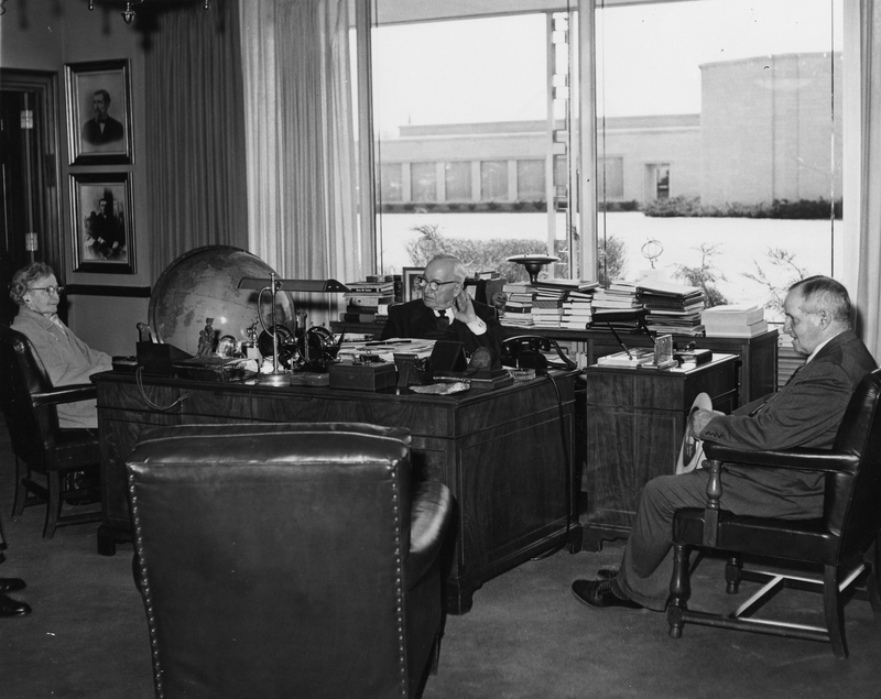 Harry S. Truman and Siblings in Truman Library Office | Harry S. Truman