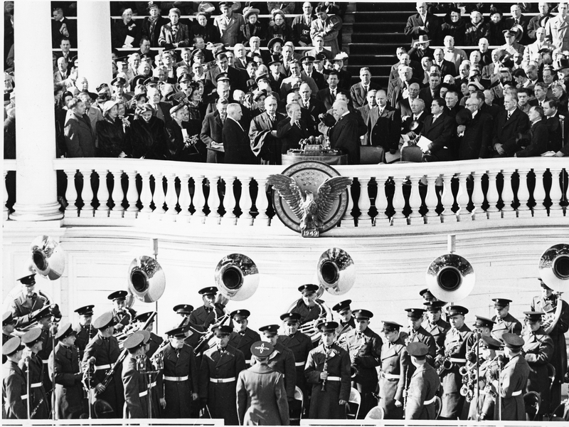 Vice President Barkley Being Sworn In | Harry S. Truman