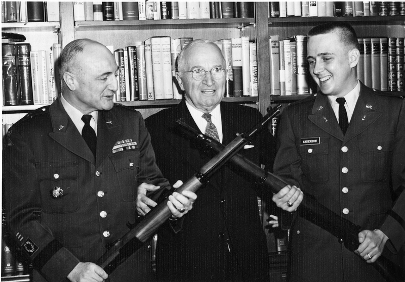 Gibson and Anderson visiting Truman in his office | Harry S. Truman
