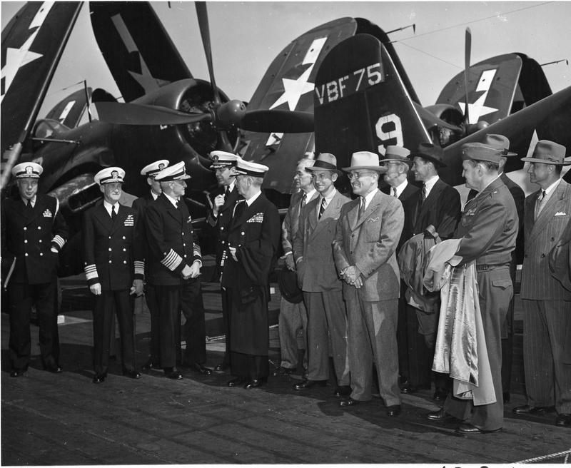 Truman and Party on U. S. S. Franklin D. Roosevelt | Harry S. Truman