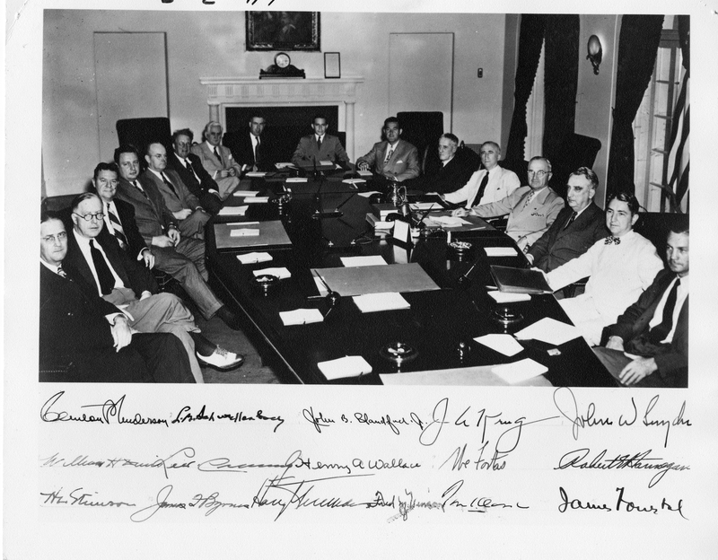 Autographed Photo of President Harry S. Truman and his Cabinet | Harry ...