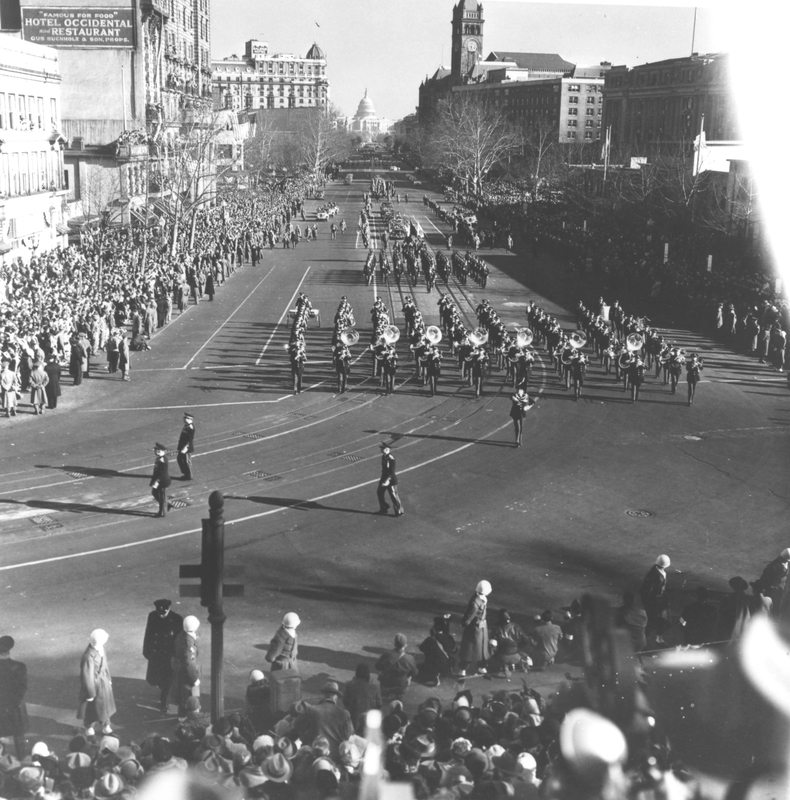 Air Force band marching in inaugural parade | Harry S. Truman