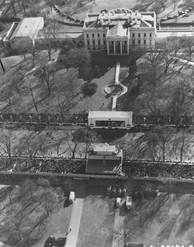 Aerial view of the Presidential inaugural stand | Harry S. Truman