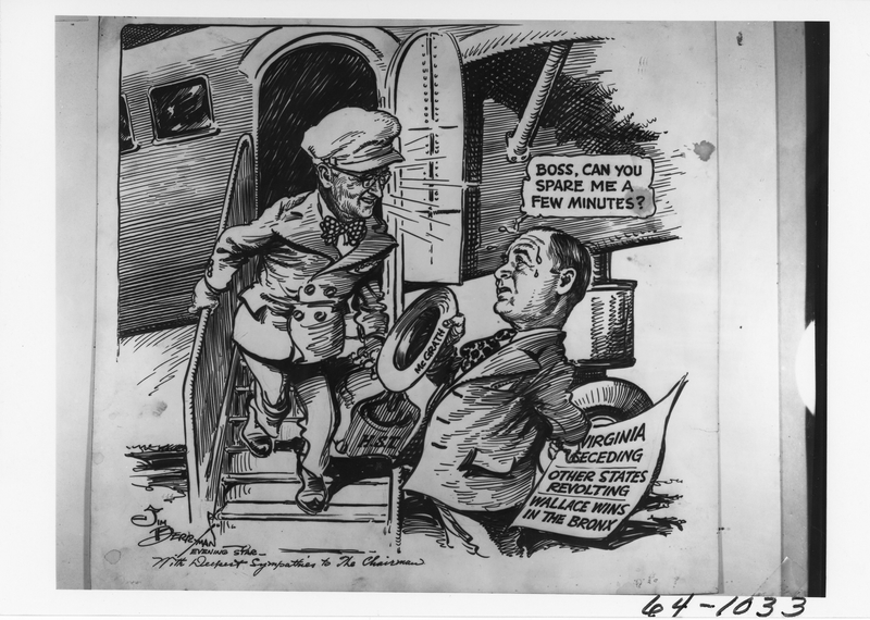 Jim Berryman Political Cartoon, "Boss, Can You Spare Me a Few Minutes ...