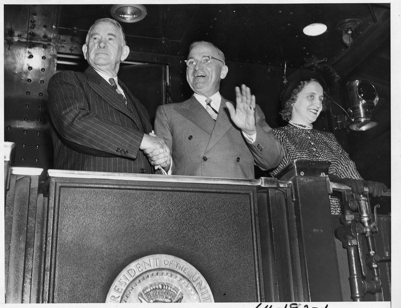 President Harry S. Truman Waves from the Campaign Train | Harry S. Truman