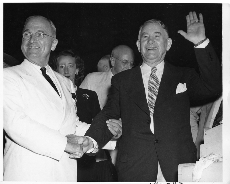 President Harry S. Truman and Alben Barkley at the Democratic National ...