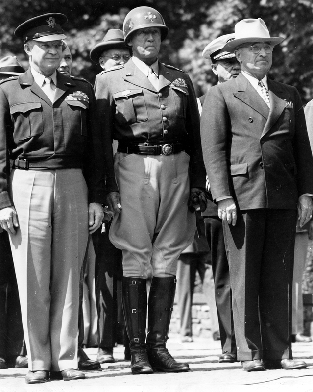 President Harry S. Truman, General Dwight D. Eisenhower, and General ...